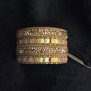 Express | Jewelry | Nwt Express Stripe Stone Turnlock Cuff Bracelet ...